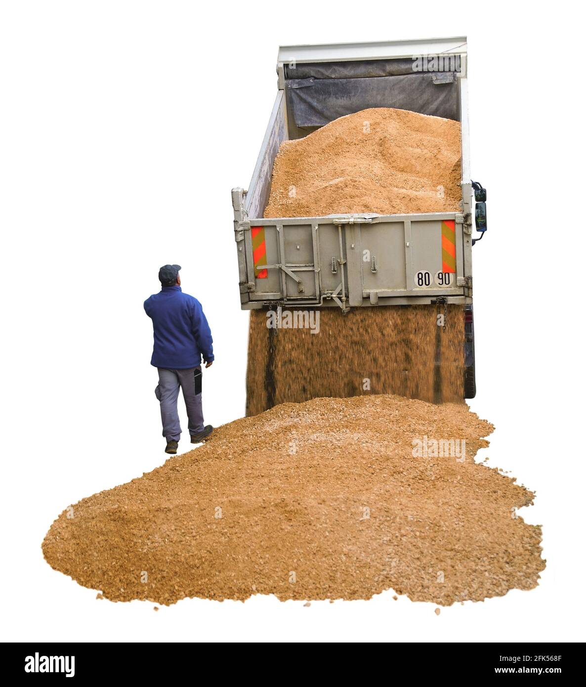 Truck unloading gravel Cut Out Stock Images & Pictures - Alamy