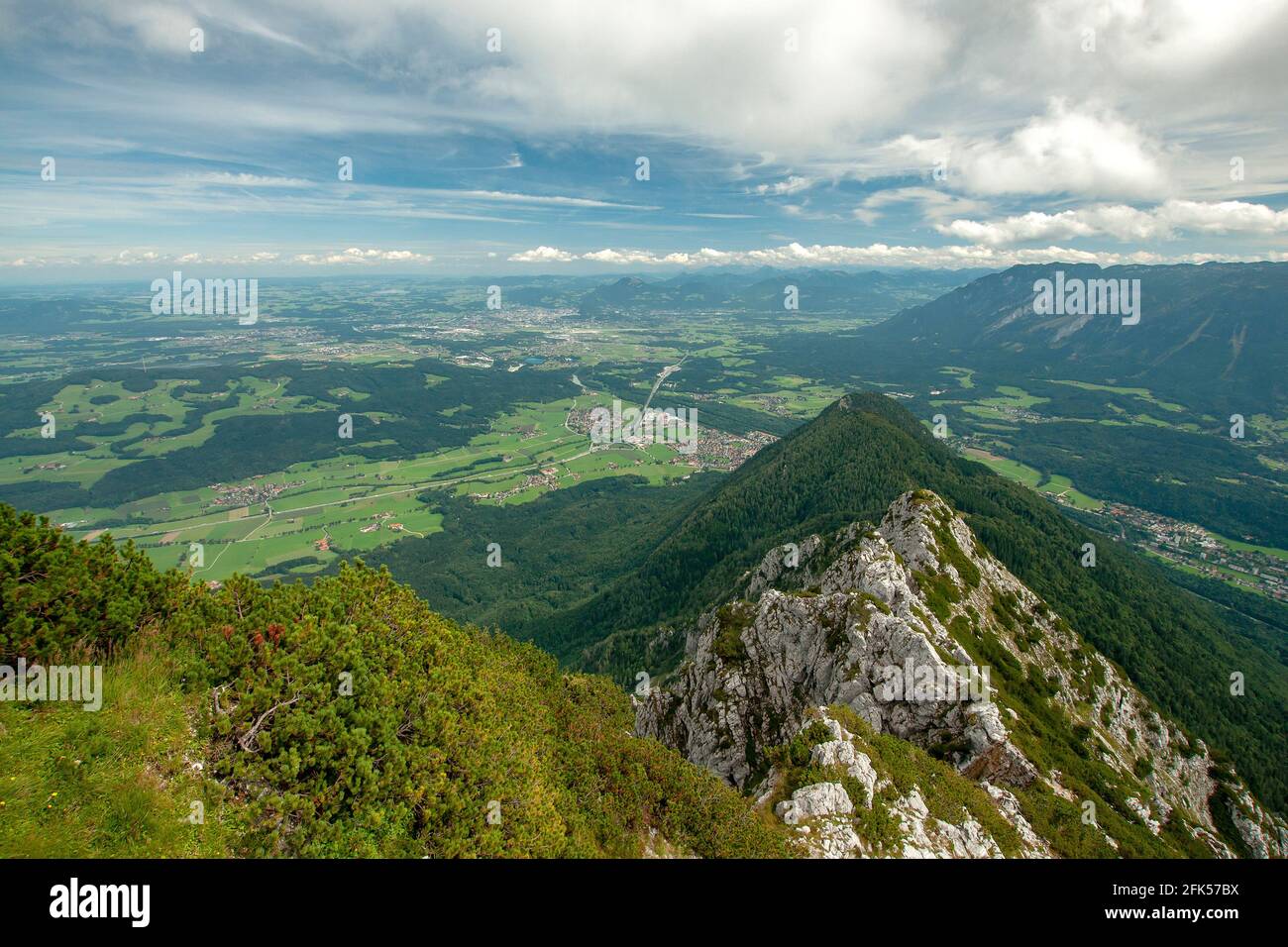 Panoramablick vom Hochstaufen über den Fuderheuberg in den ...