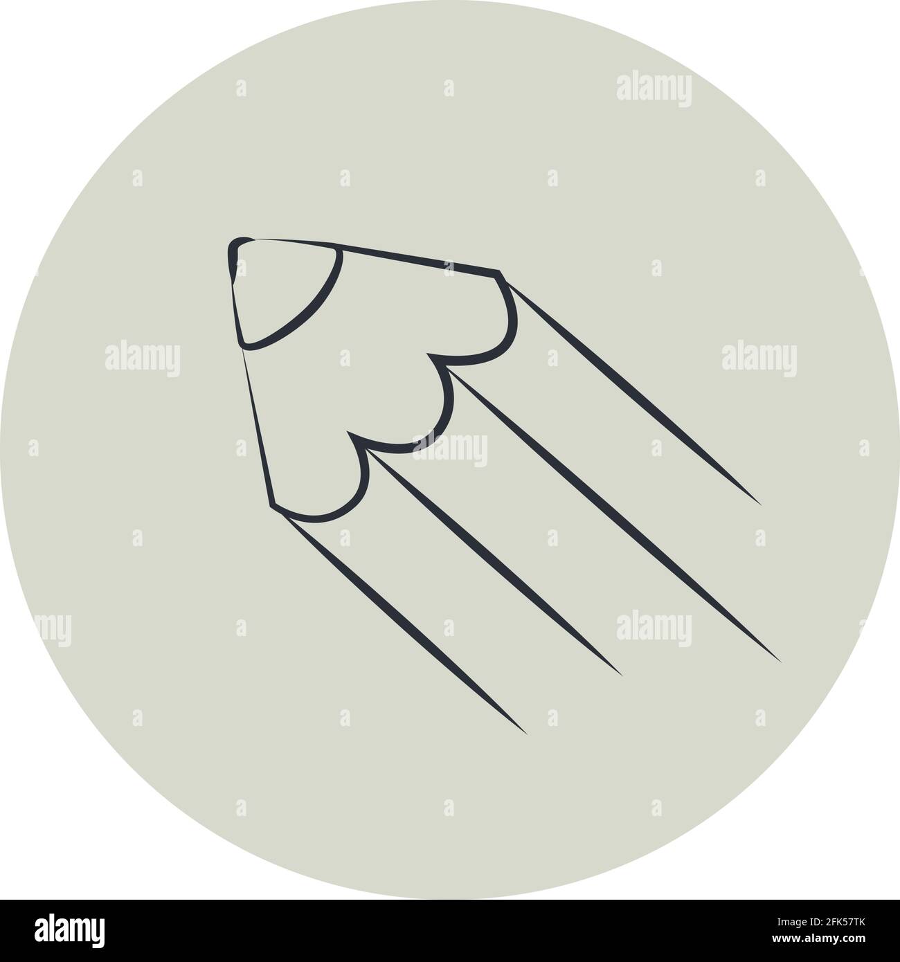Pencil line art logo vector minimal icon Stock Vector Image & Art - Alamy