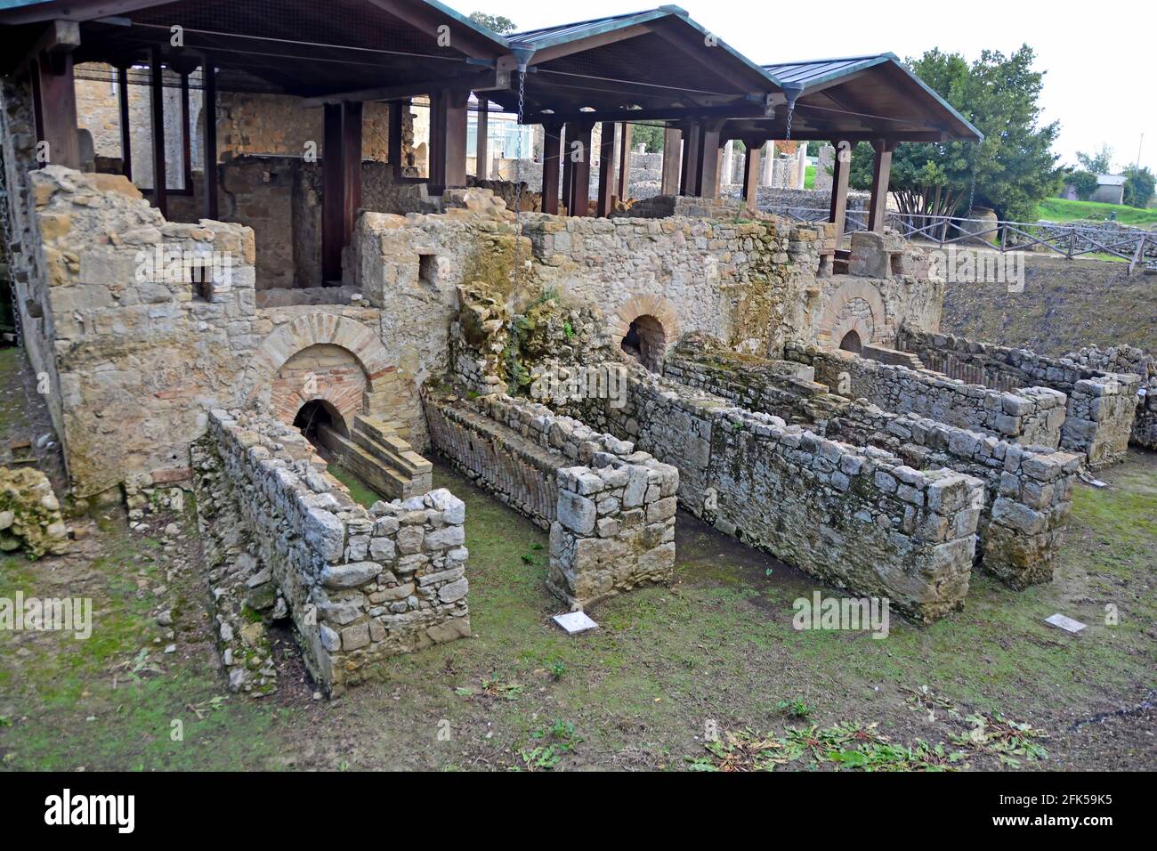 The furnaces used to heat the Roman bath complex of the UNESCO listed ...
