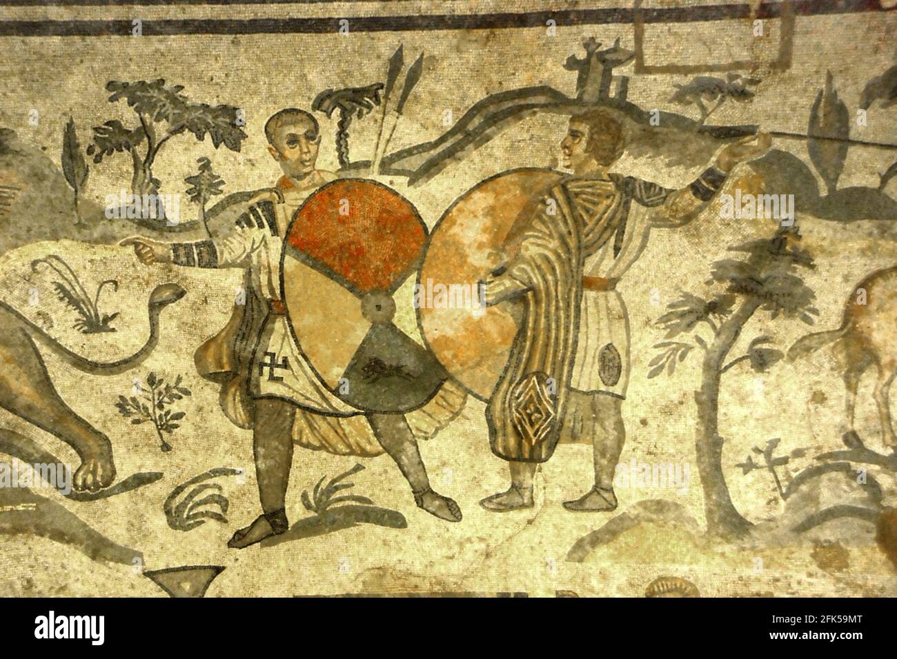 Villa roman mosaic great hunt hi-res stock photography and images - Alamy