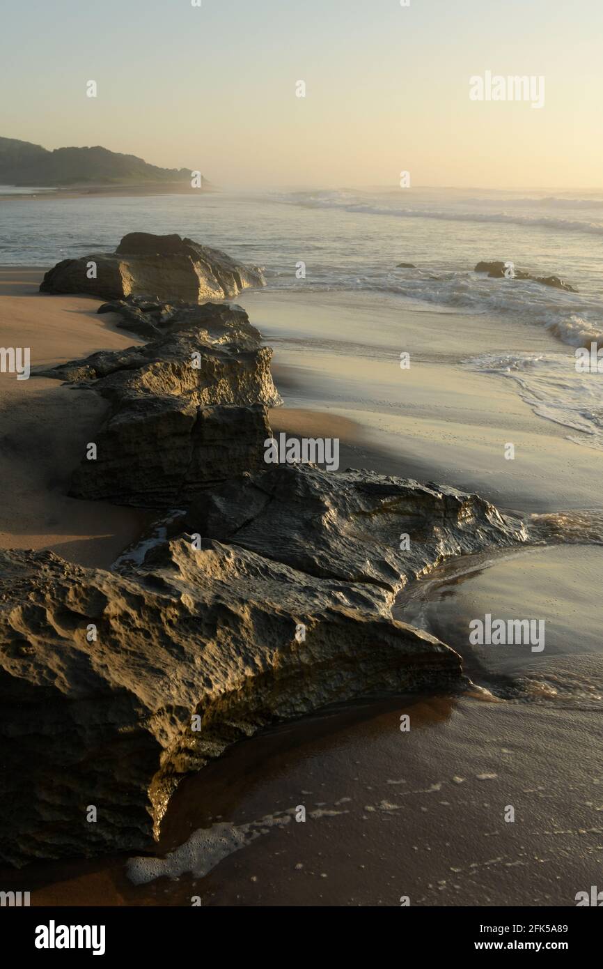 Landscape, beautiful seascape, exposed rocks, amazing Umhlanga Rocks ...