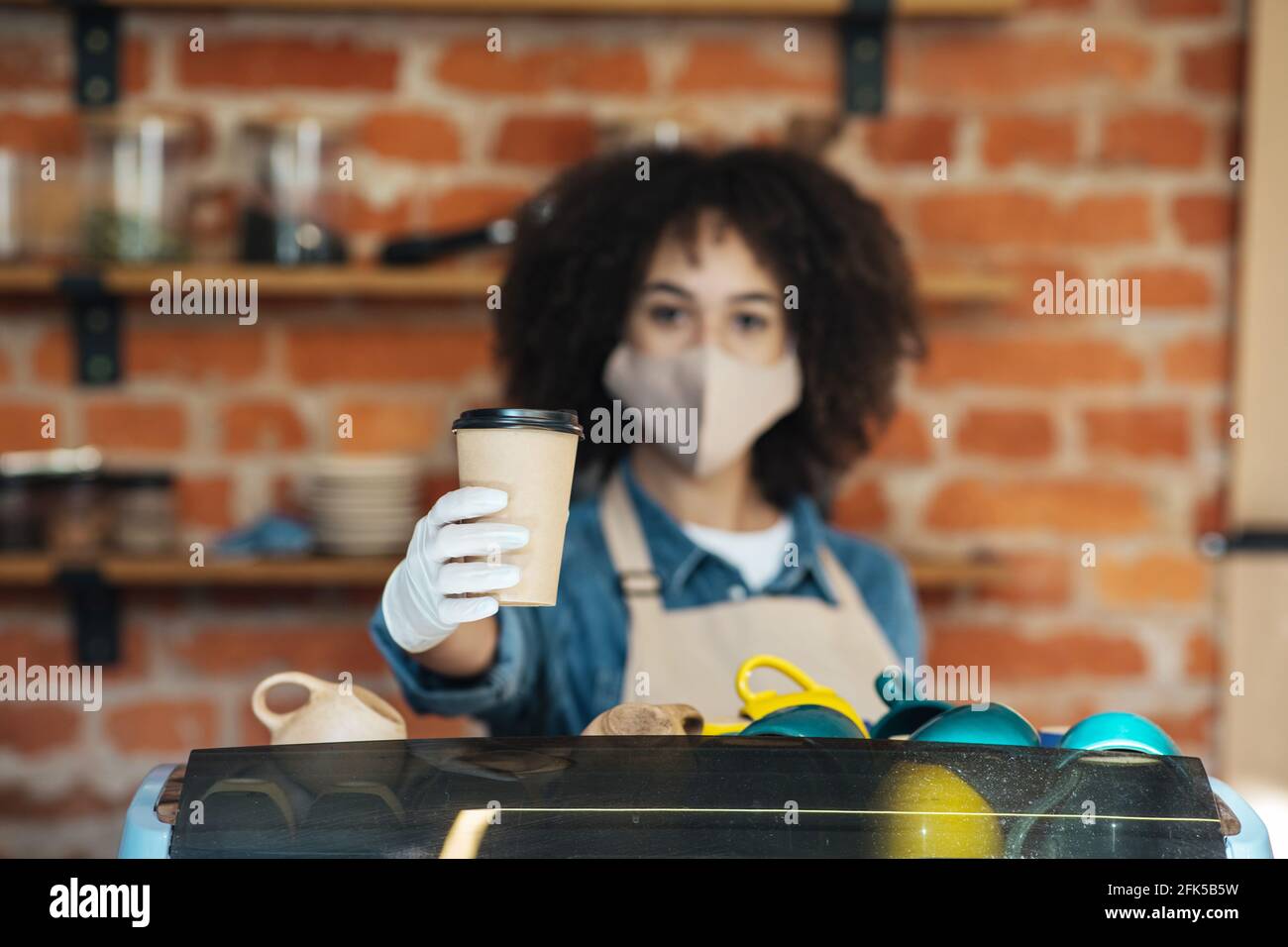 Open coffee shop after lockdown quarantine, customer services Stock ...