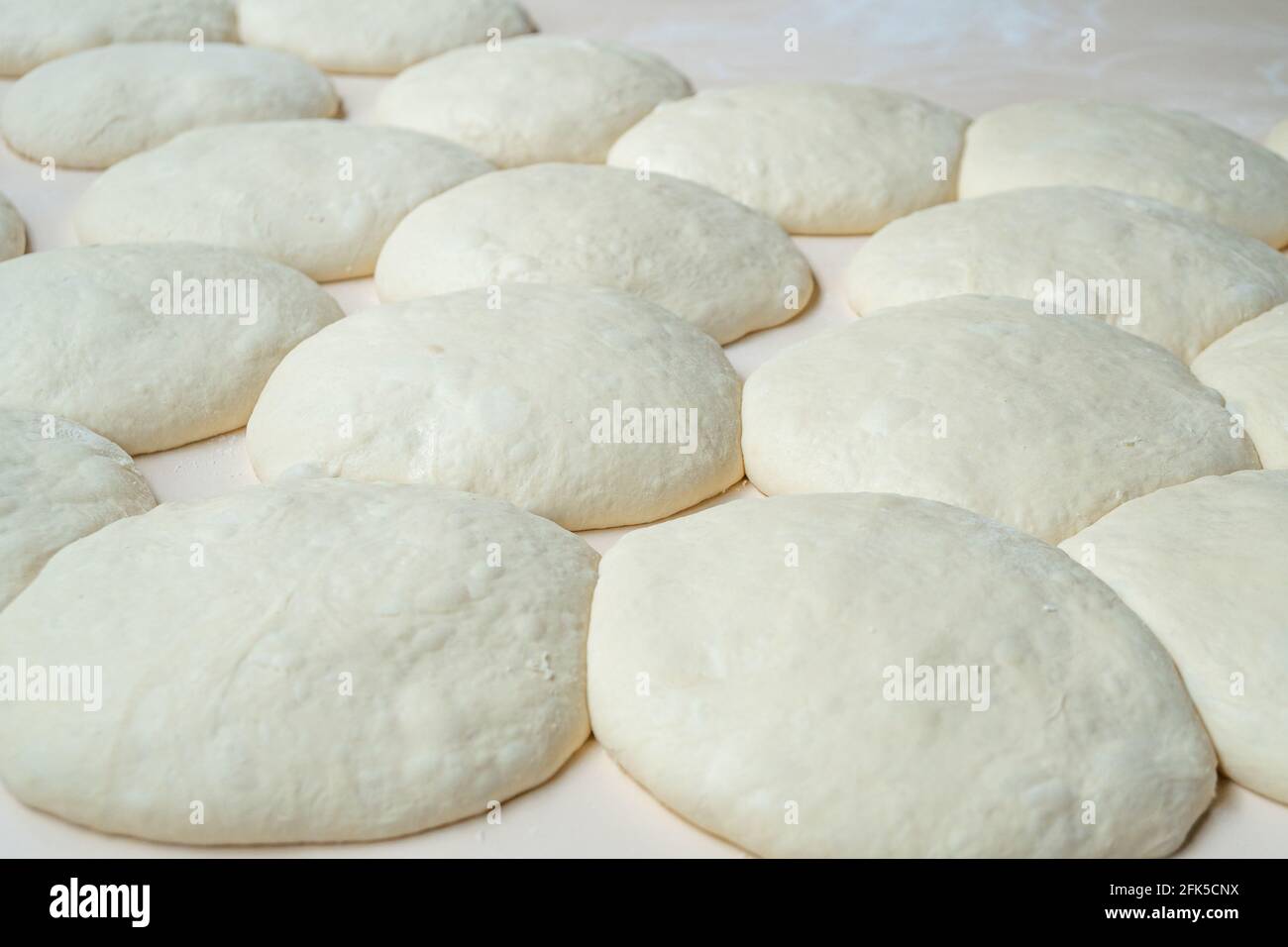 Fresh dough on the board, pizza, Georgian bread, shoti. Food Stock ...