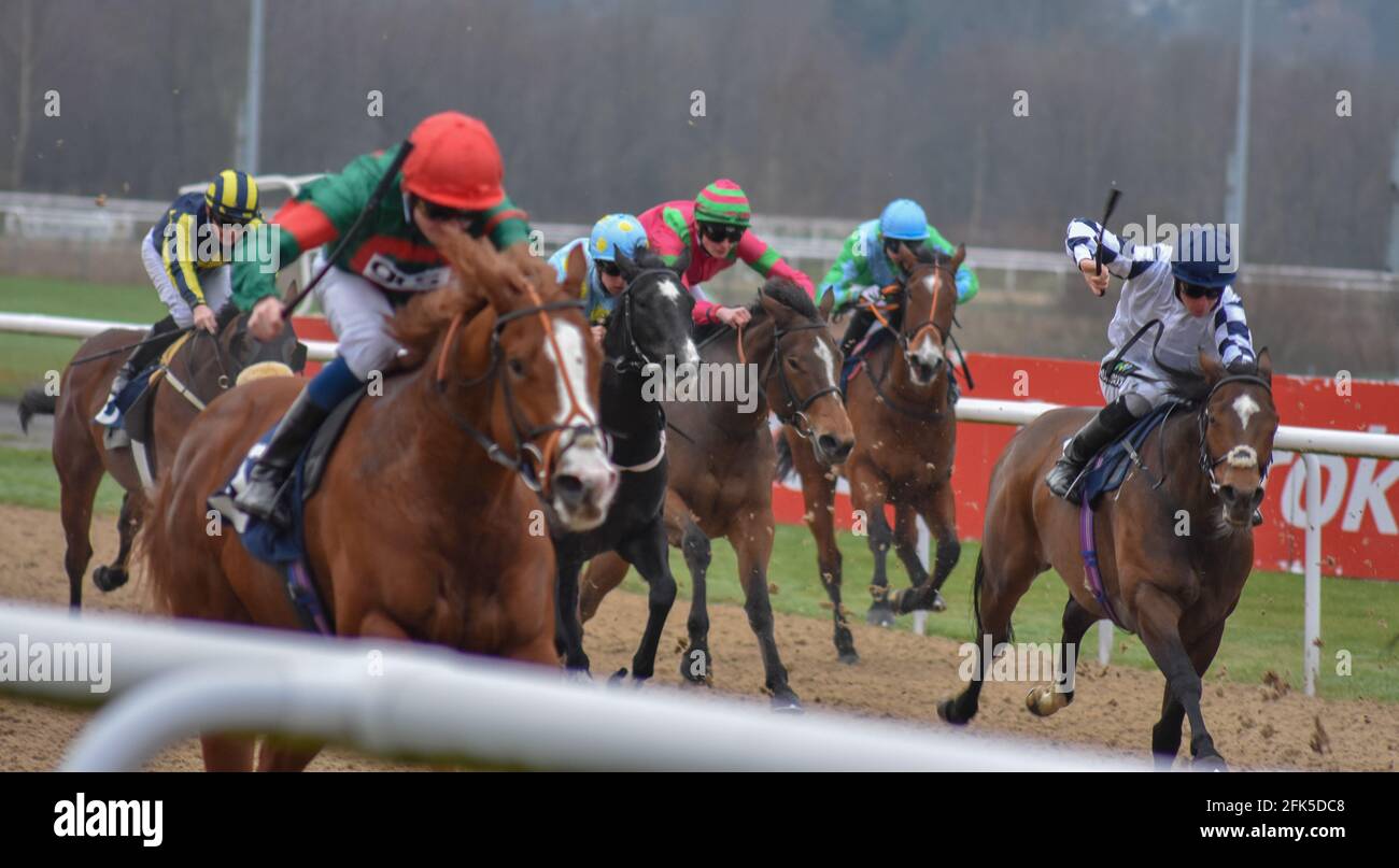 Wolverhampton Races, a day at the Horse Racing Stock Photo - Alamy