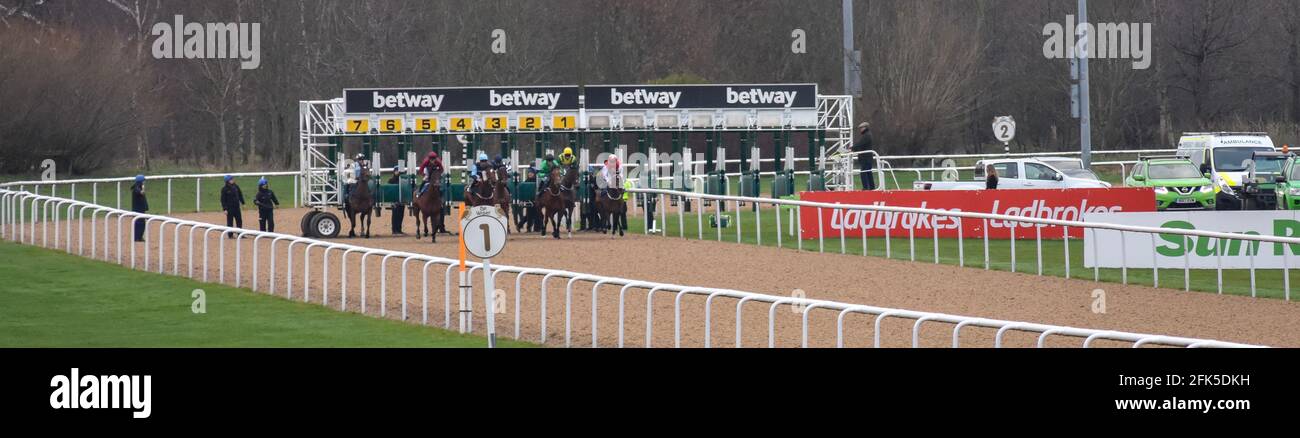 Wolverhampton Races, a day at the Horse Racing Stock Photo - Alamy