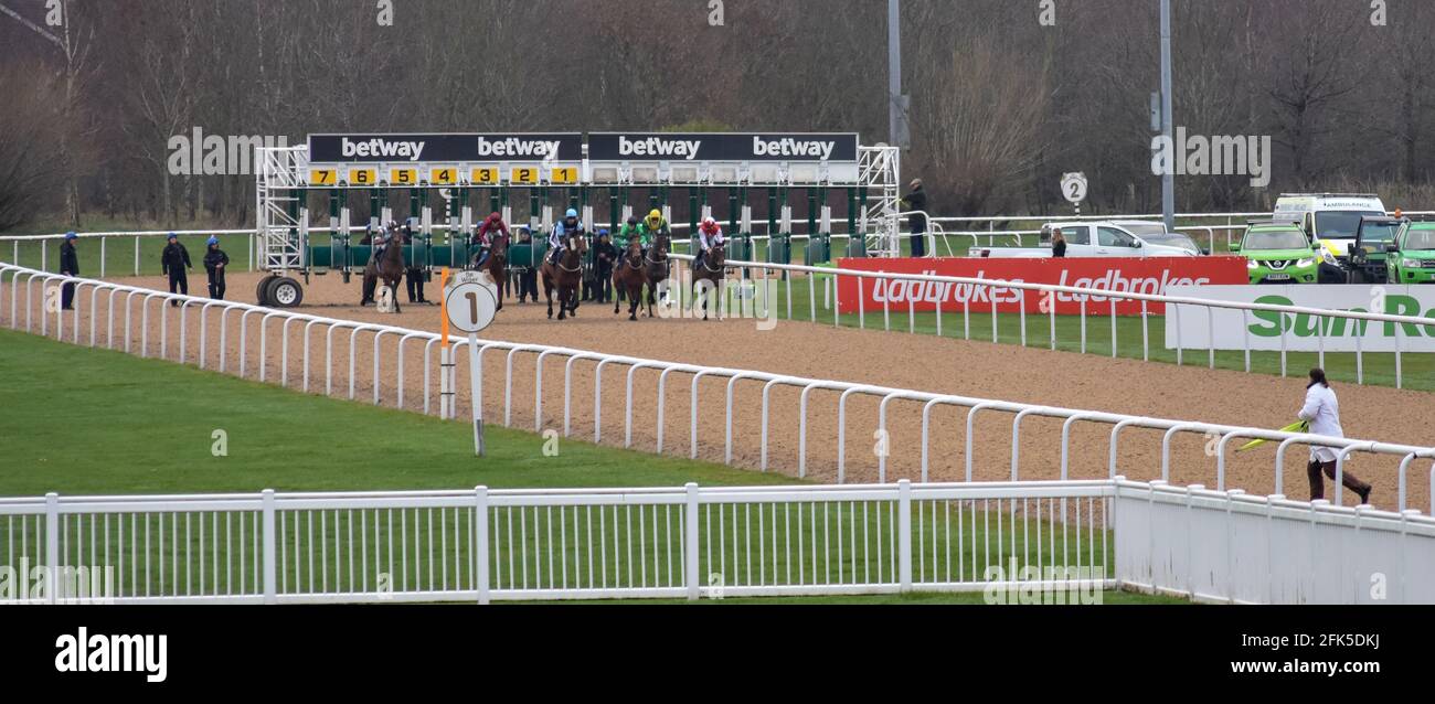 Wolverhampton Races, a day at the Horse Racing Stock Photo - Alamy