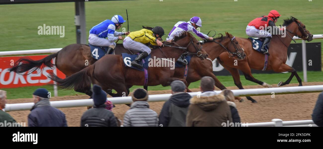 Wolverhampton Races, a day at the Horse Racing Stock Photo - Alamy
