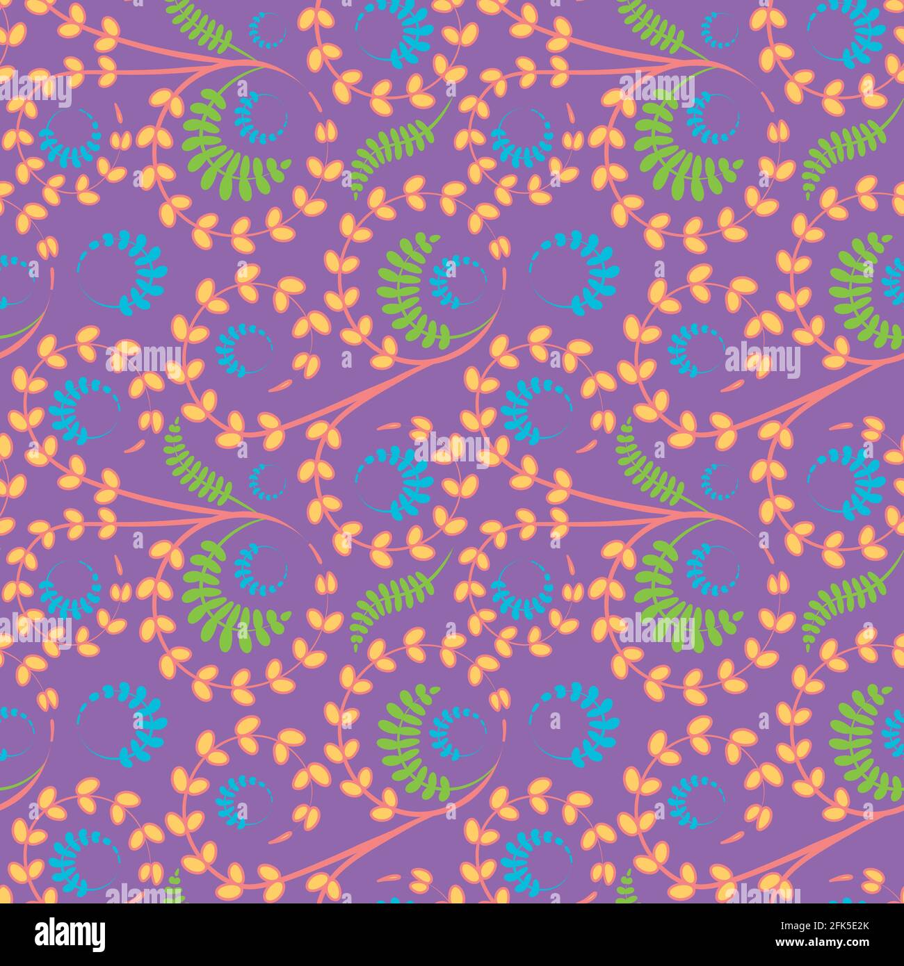 Seamless texture, pattern on a square background - flowers and leaves ...