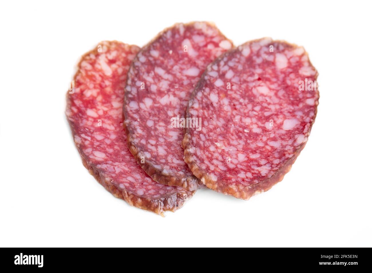 Delicious italian air-dried beef and pork salami in natural casing ...