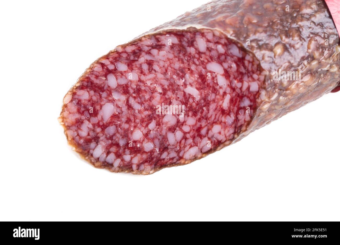 Delicious italian air-dried beef and pork salami in natural casing ...