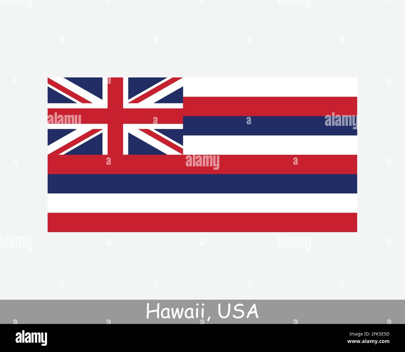 Hawaii USA State Flag. Flag of HI, USA isolated on white background ...