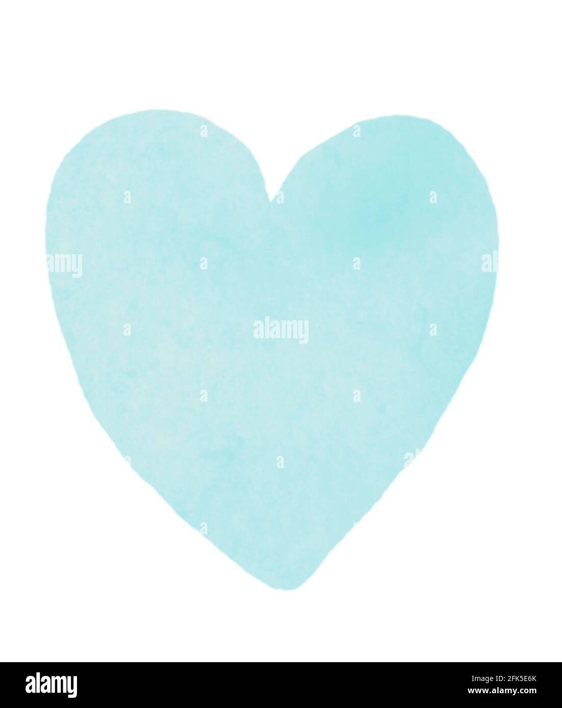 Cute blue Little heart on a white Background. Baby Shower Illustration ...
