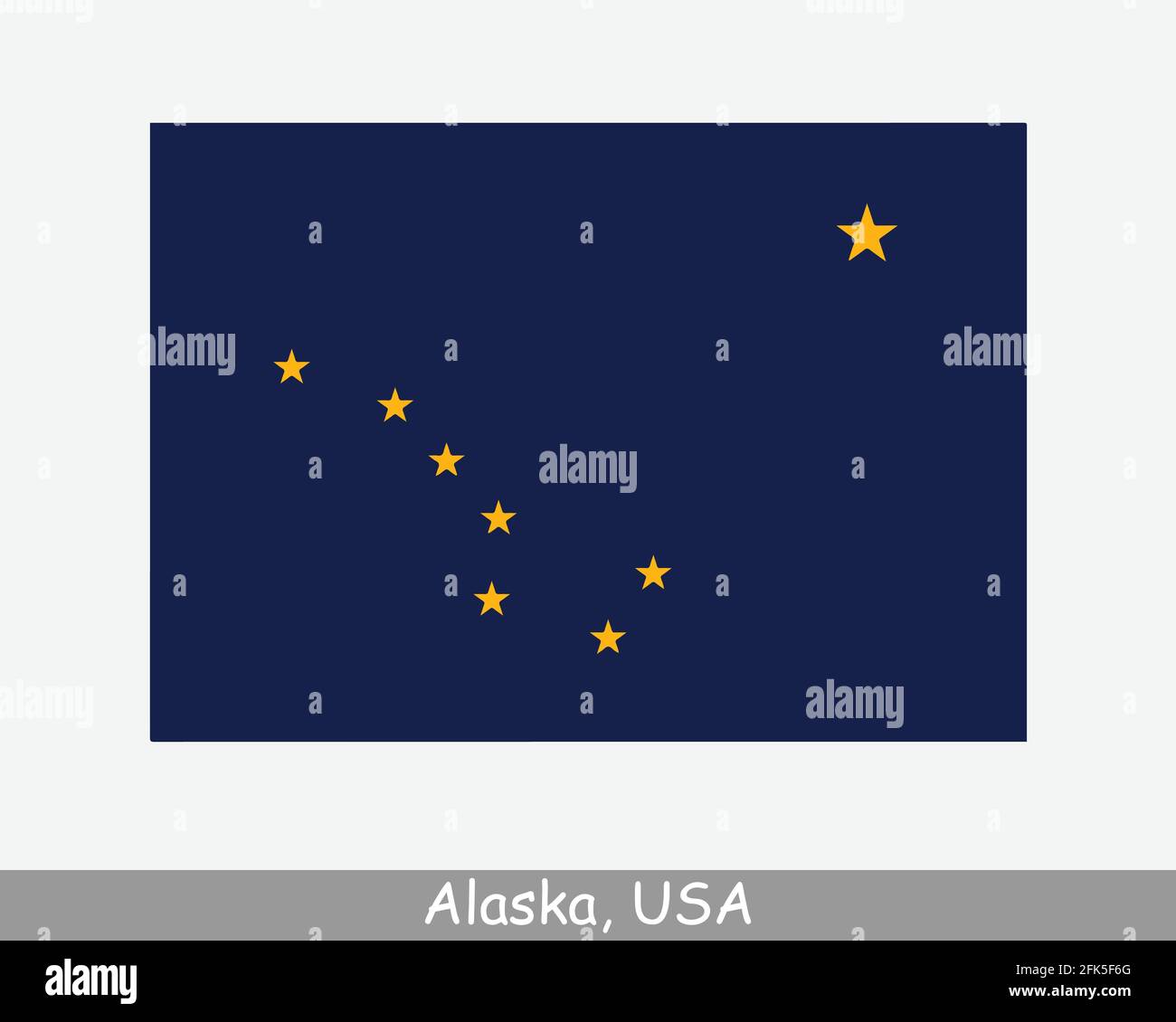 Alaska USA State Flag. Flag of AK, USA isolated on white background ... Alaska USA State Flag. Flag of AK, USA isolated on white background ...