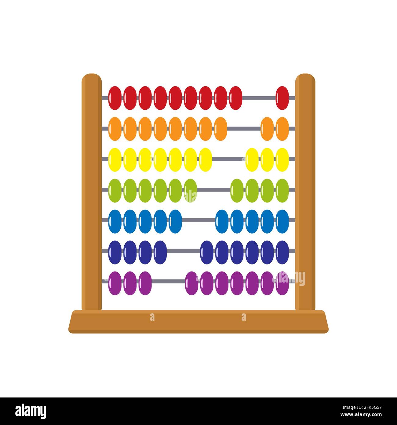 Educational toy for children multicolored abacus. Cartoon flat style ...