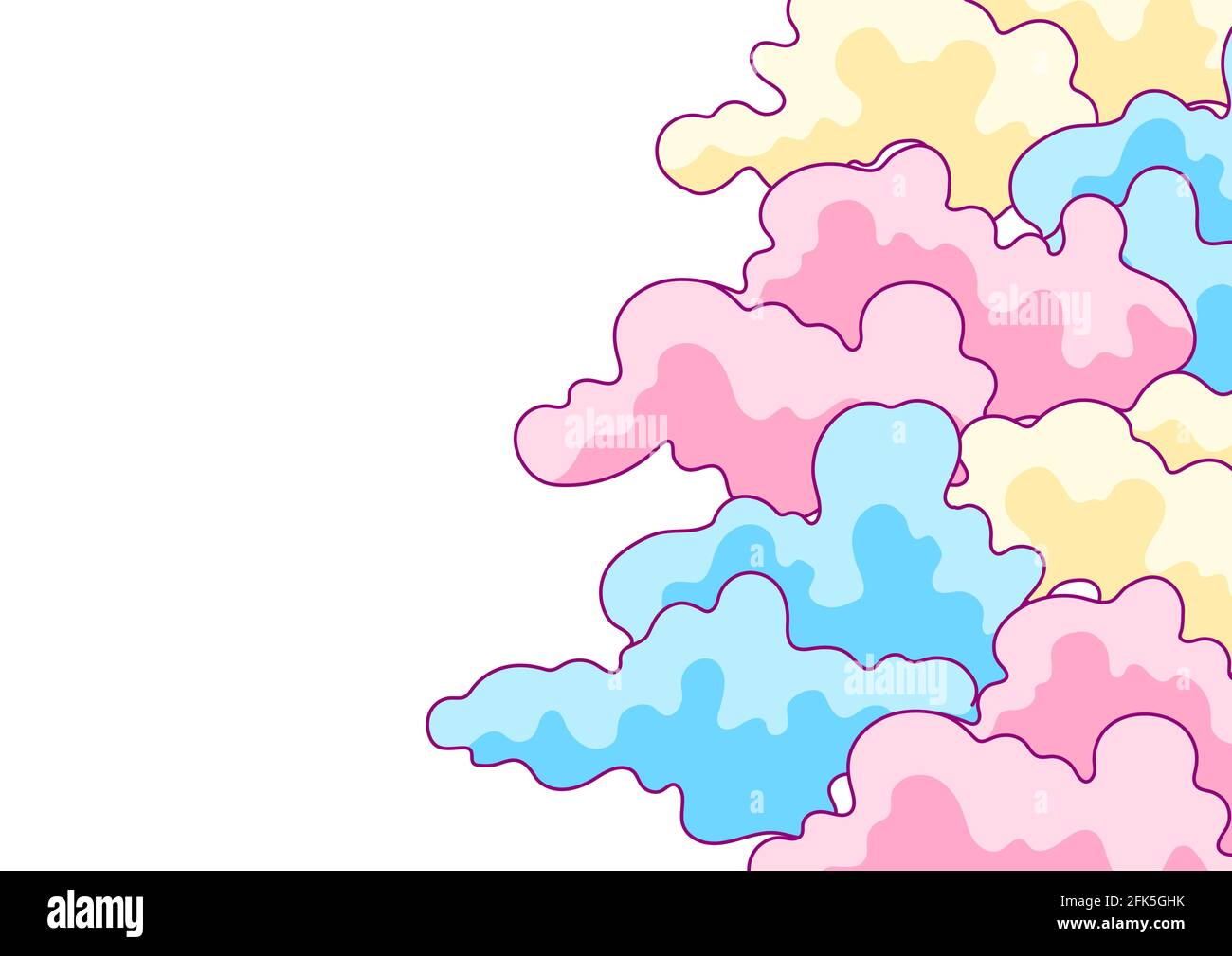 Illustration of color clouds. Background for decoration children party ...