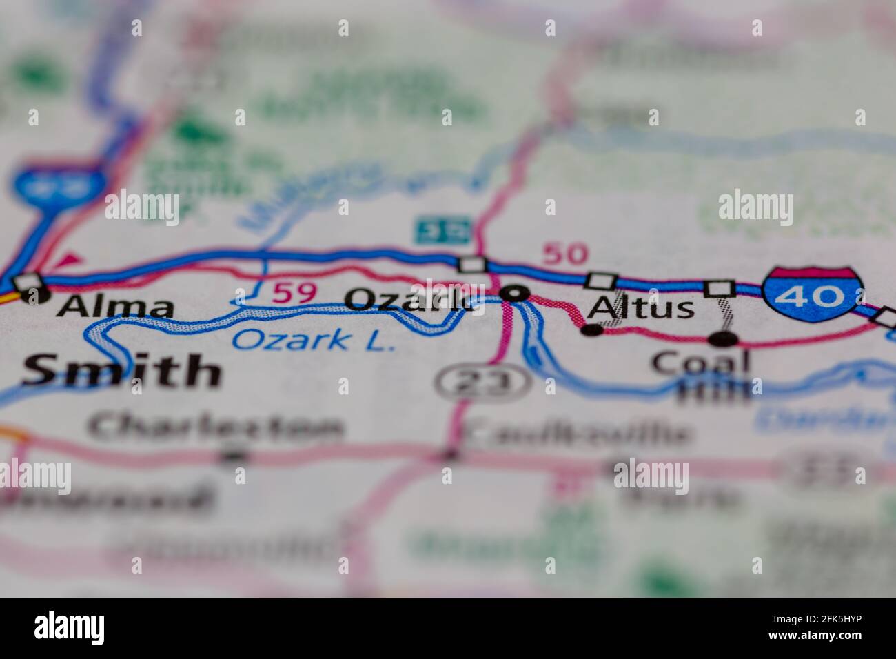 Ozark arkansas map hi-res stock photography and images - Alamy