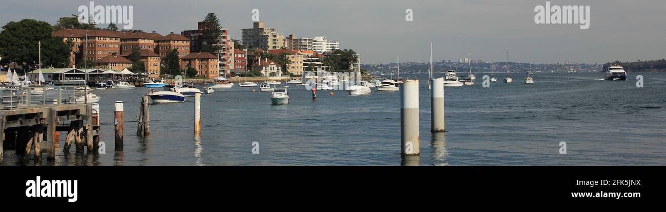 Boats in Manly harbor, Sydney Stock Photo - Alamy