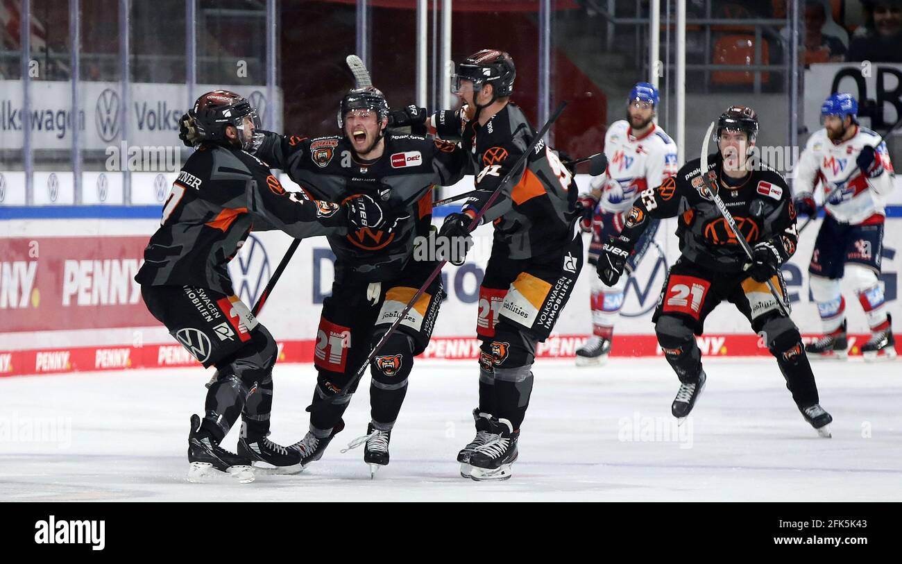 Wolfsburg, Germany. 28th Apr, 2021. Ice hockey: DEL, Grizzlys Wolfsburg ...