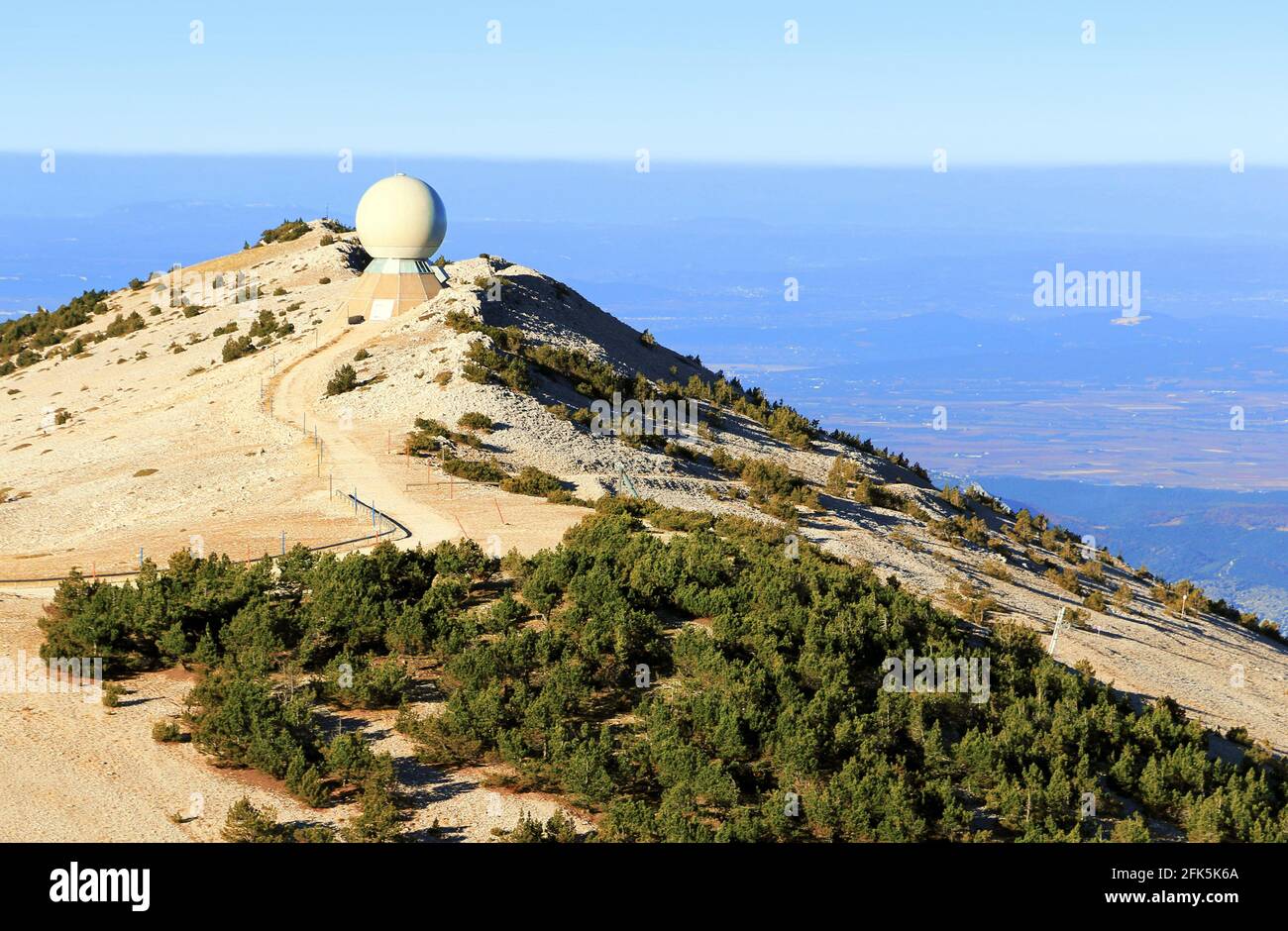 Stone desert at the top of Mont Ventoux in Provence,France Stock Photo ...