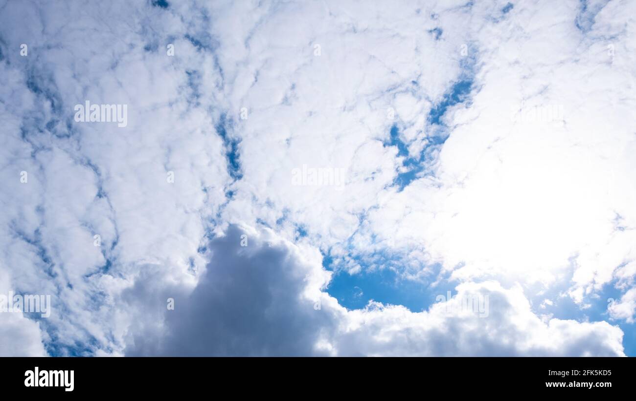 blue sky with white clouds background Stock Photo - Alamy