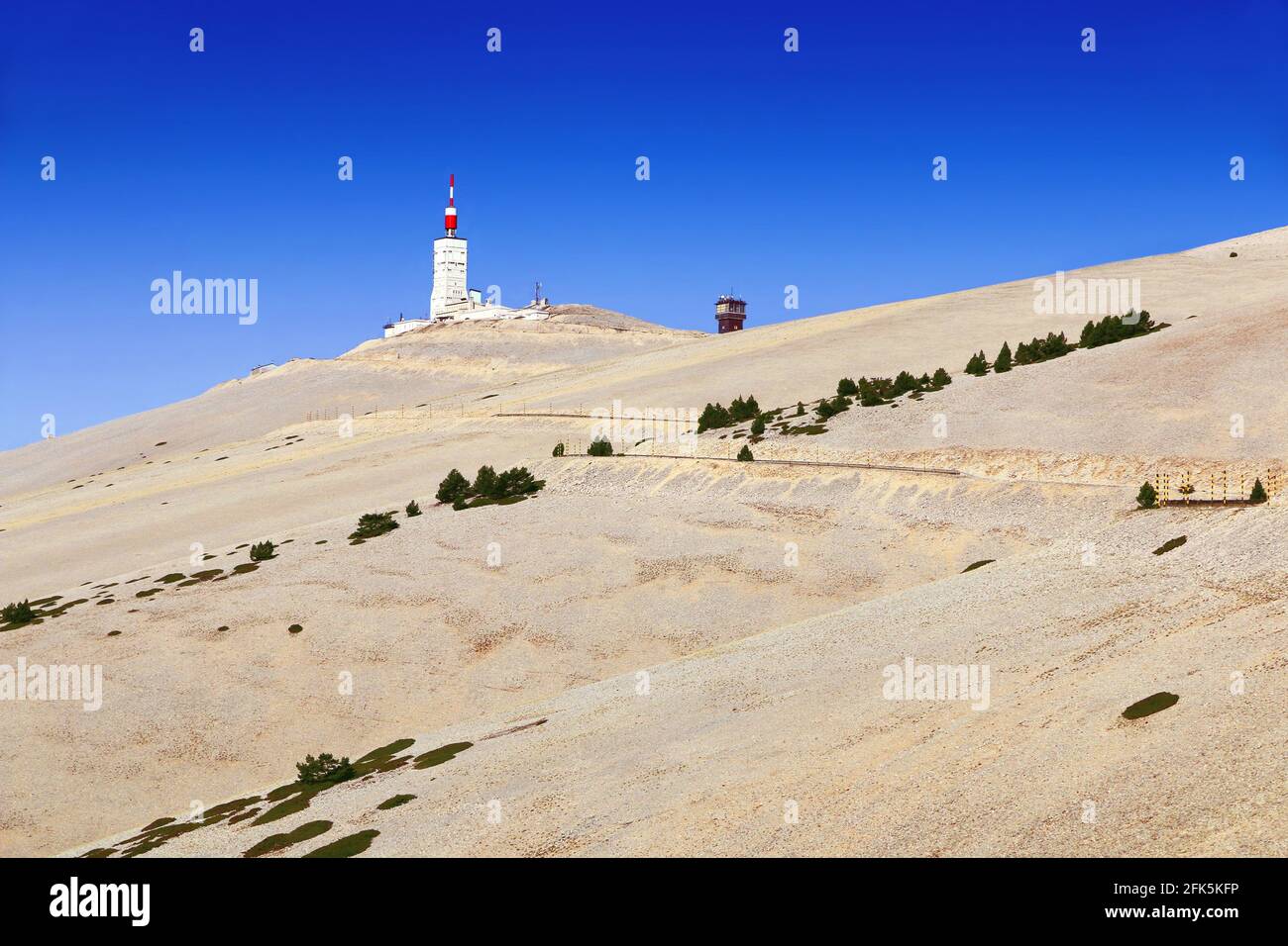 Stone desert at the top of Mont Ventoux in Provence,France Stock Photo ...