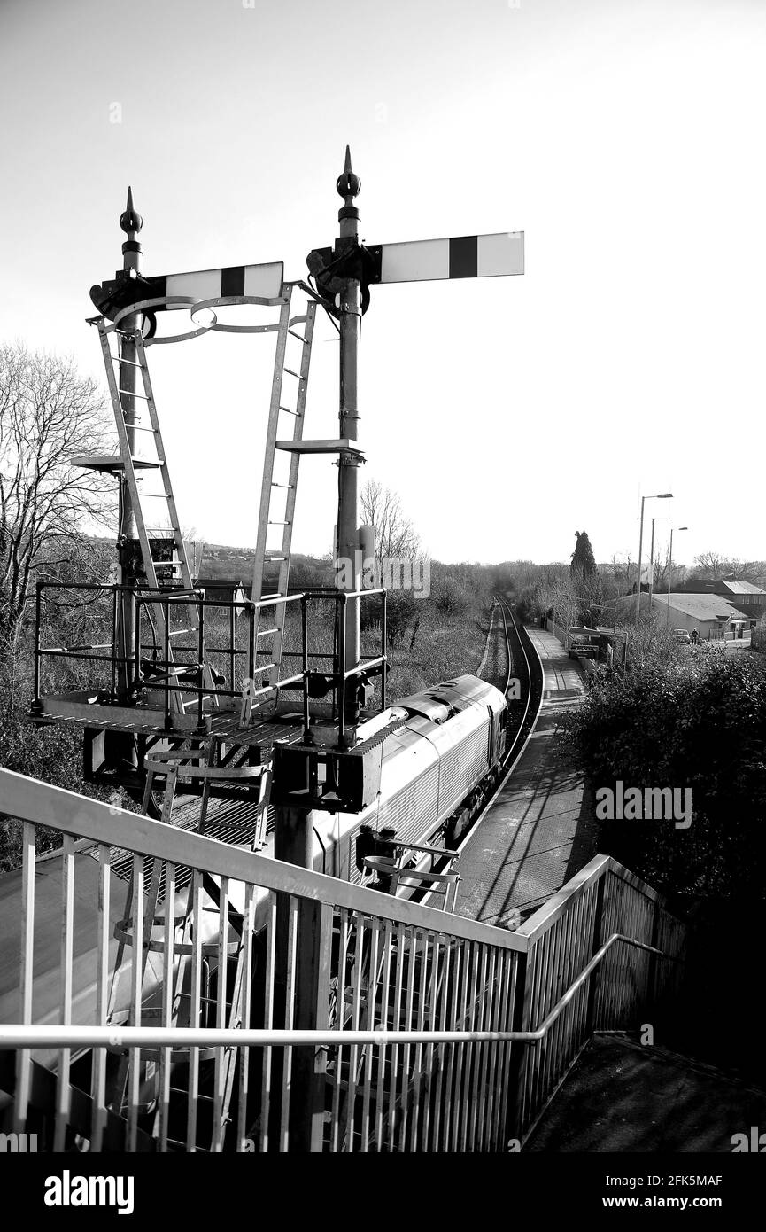 Maesteg train Black and White Stock Photos & Images - Alamy