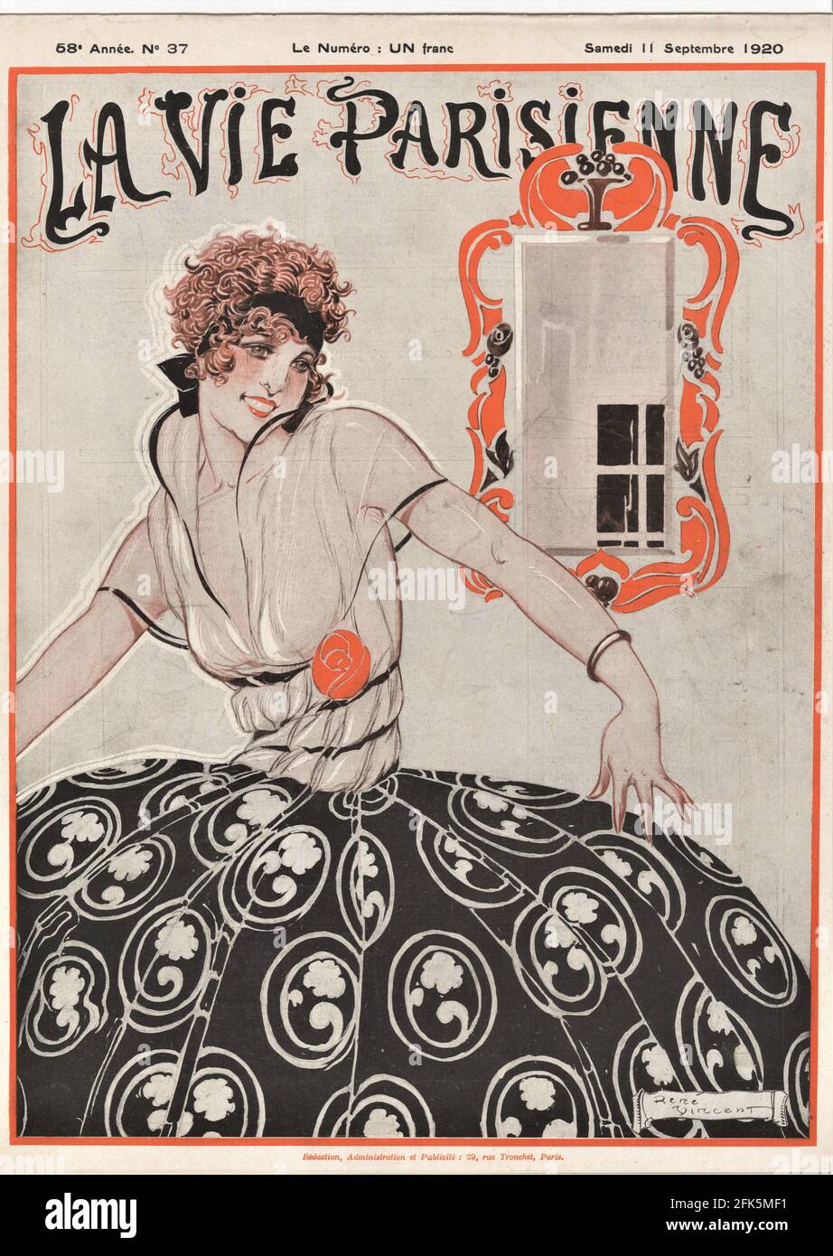 1920s France La Vie Parisienne Magazine Cover Stock Photo - Alamy