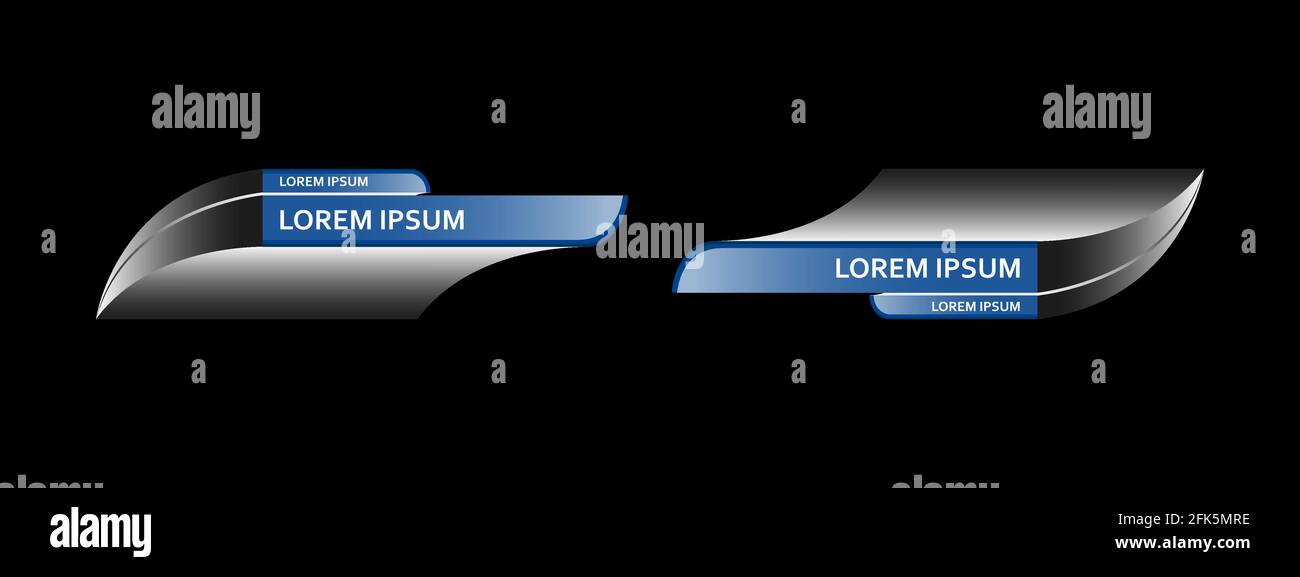 Modern Dynamic Gradient Lower Thirds set of two templates . Vector ...