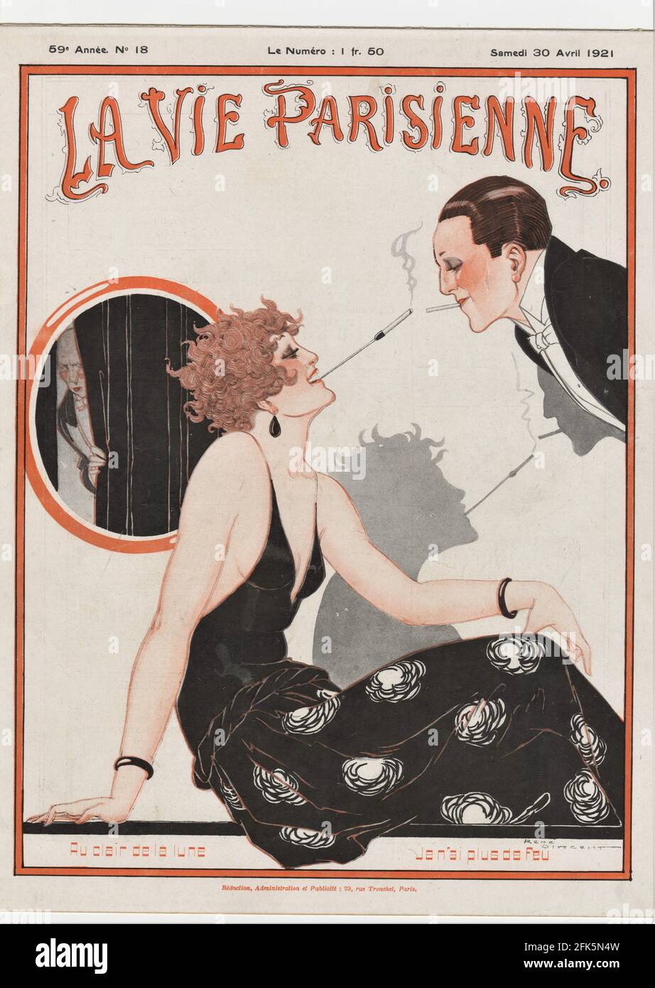 1920s France La Vie Parisienne Magazine Cover Stock Photo - Alamy