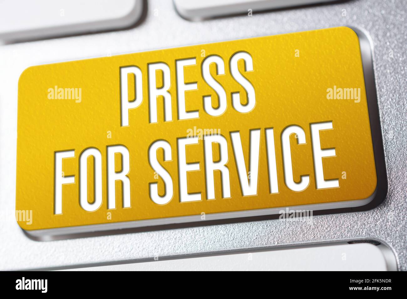 Orange Press For Service Button On A Keyboard, Need Help Concept Stock ...
