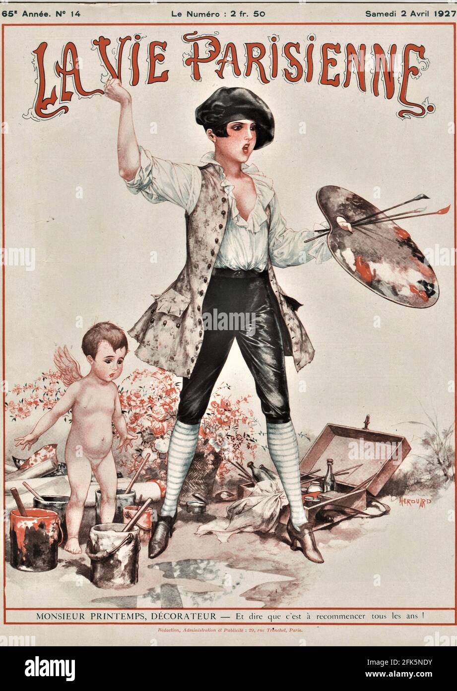 1920s France La Vie Parisienne Magazine Cover Stock Photo - Alamy