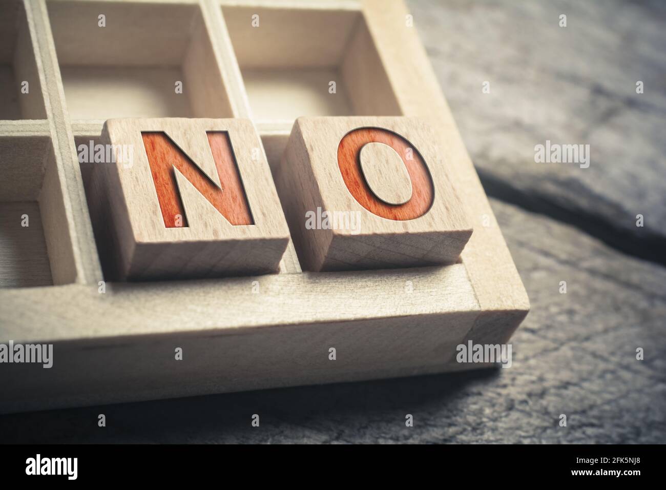 No Written On Wooden Blocks In A Type Case Stock Photo - Alamy