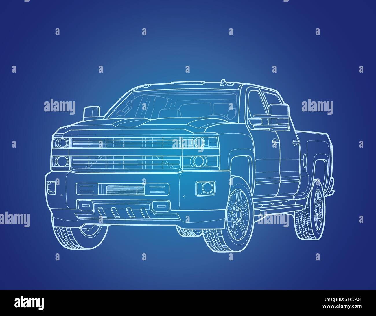 Truck on road back Stock Vector Images - Alamy