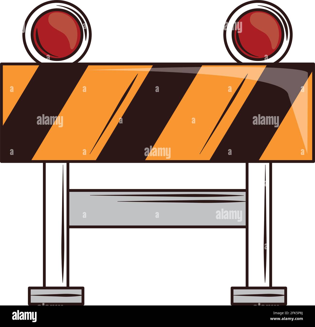 Traffic Barrier Protection Isolated Icon Stock Vector Image And Art Alamy