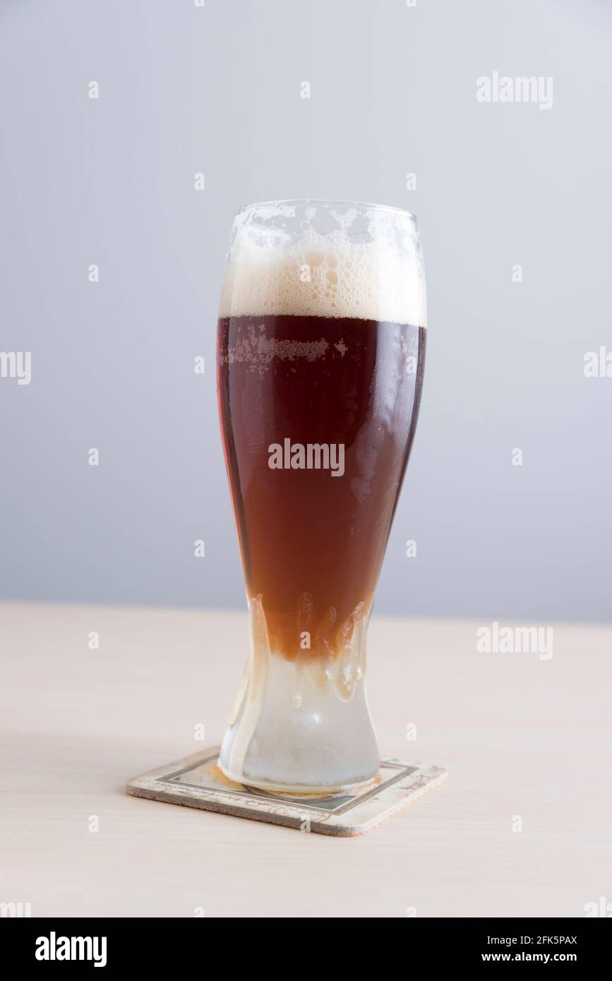 Simple ice cold amber ale Stock Photo - Alamy