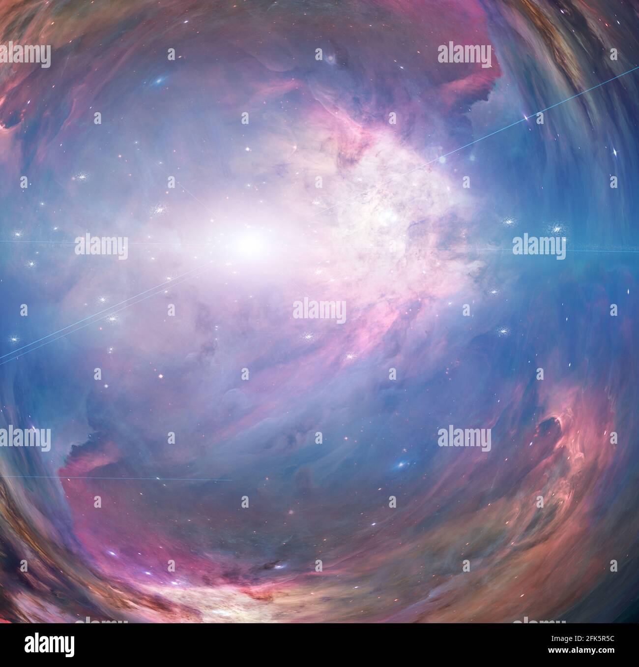 Colorful vivid space. 3D rendering Stock Photo - Alamy