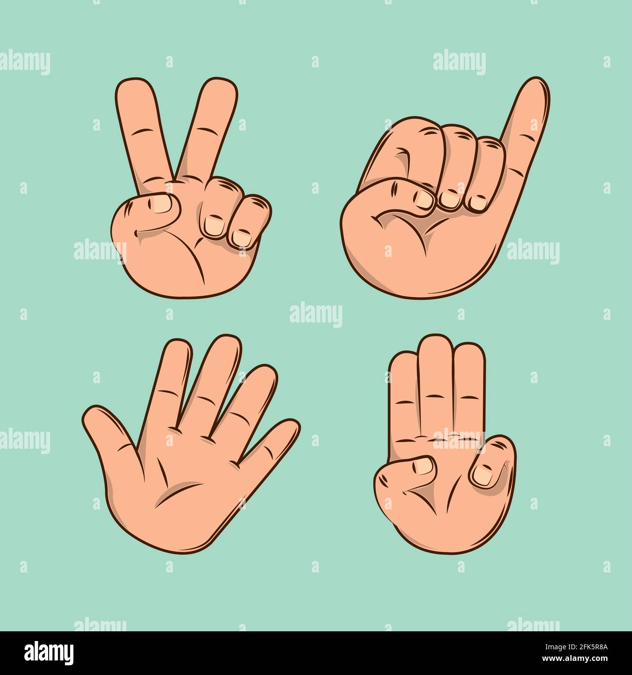 human hands gestures cartoon set Stock Vector Image & Art - Alamy