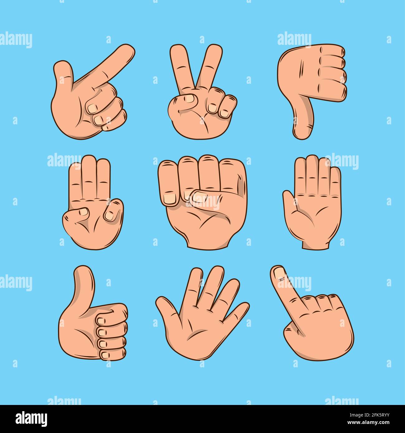 hands various gestures cartoon collection Stock Vector Image & Art - Alamy