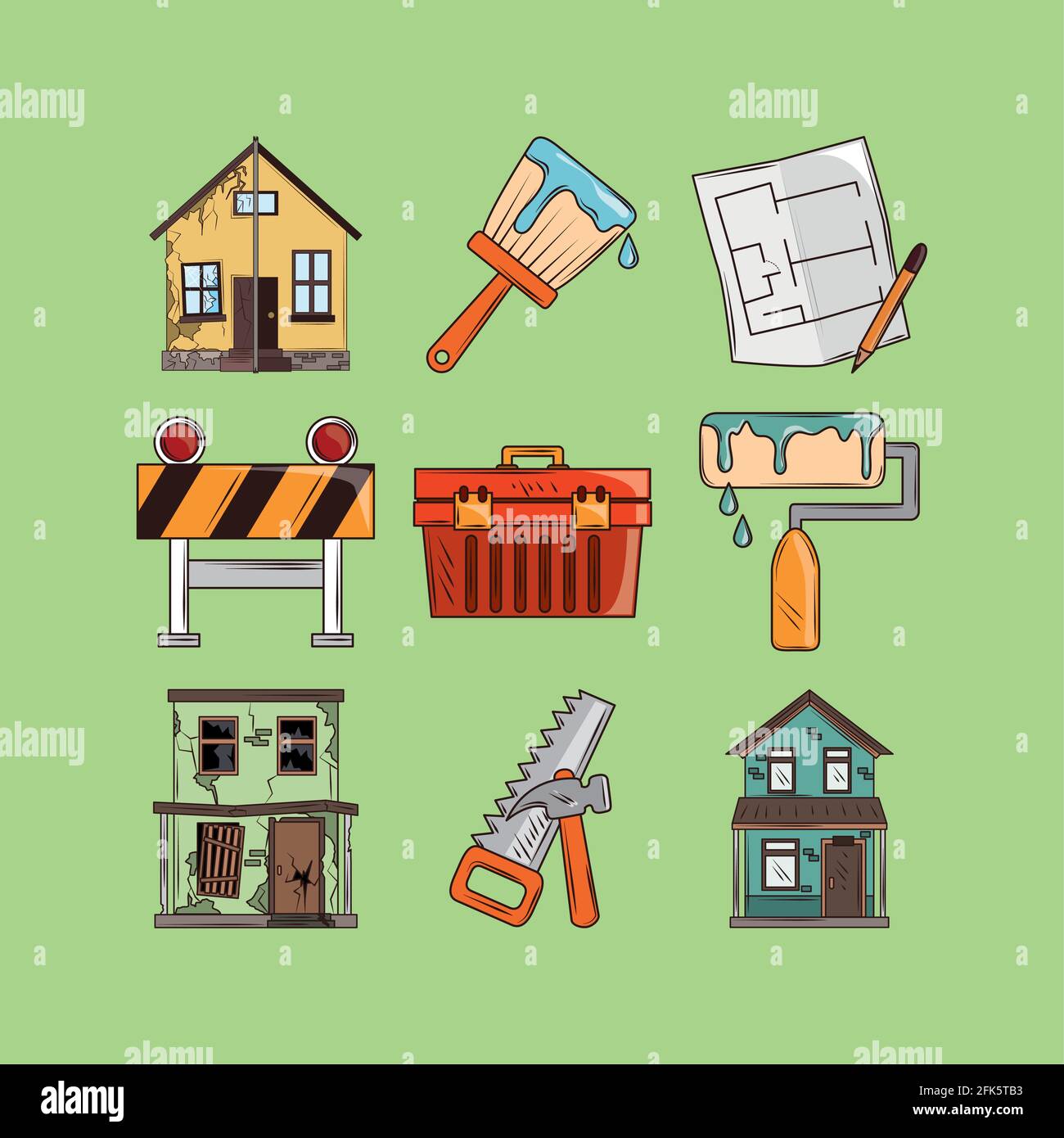 home renovation construction equipment tools Stock Vector Image & Art ...