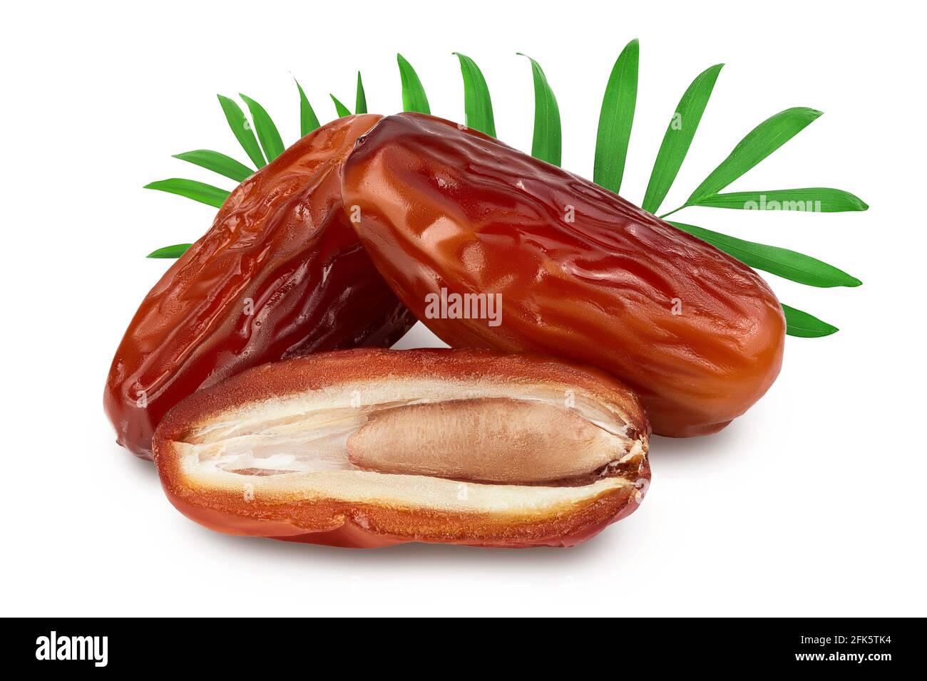 Dates isolated on white background with clipping path and full depth of ...