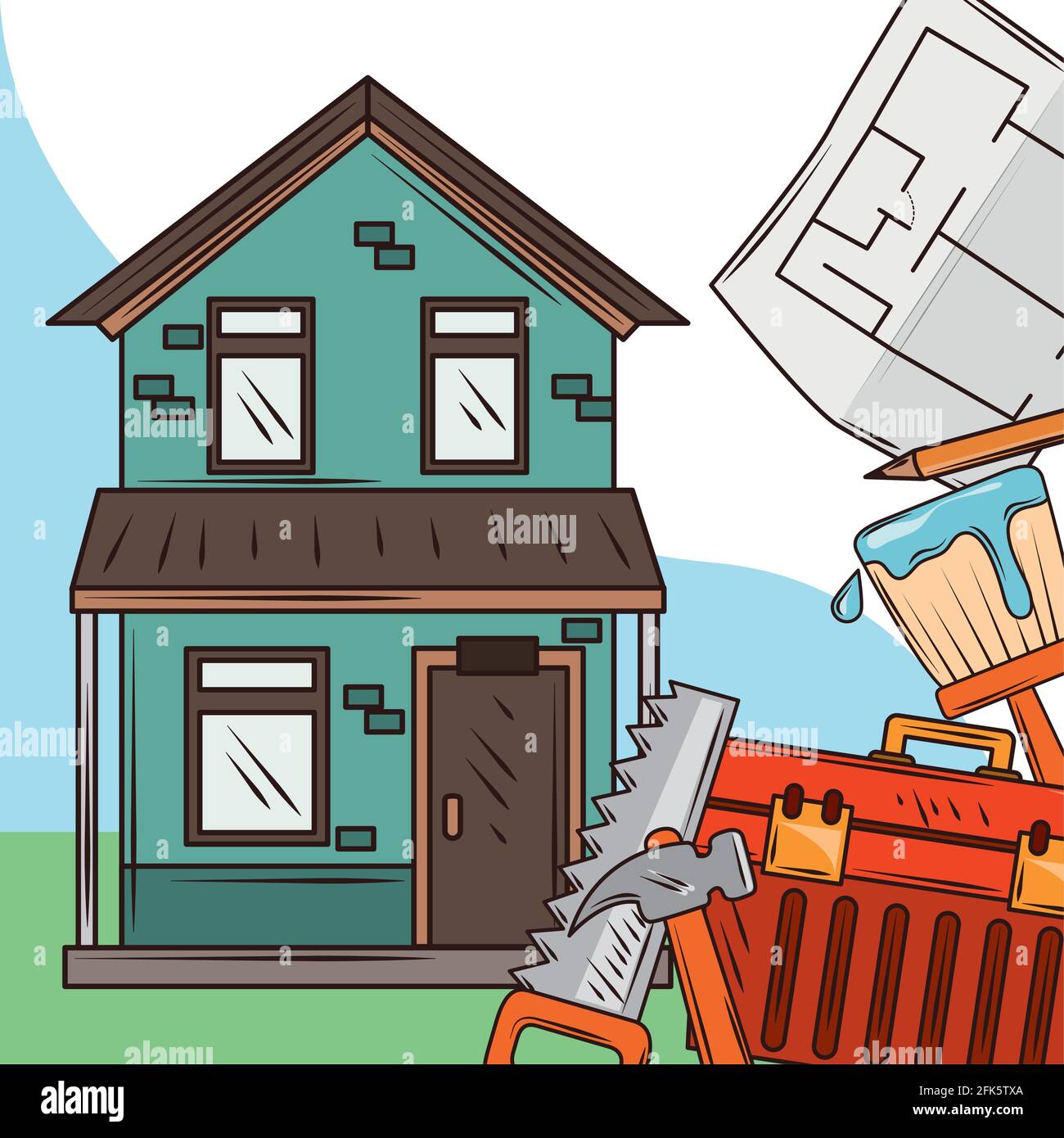 house renovation tools repair design Stock Vector Image & Art - Alamy