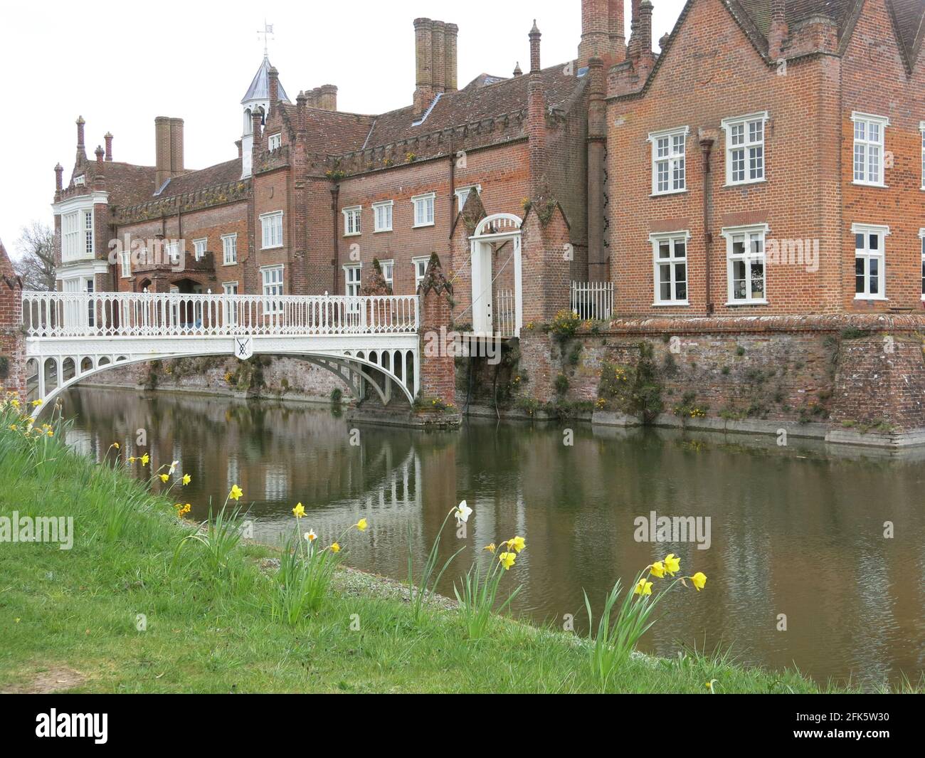 Helmingham Hall in Suffolk is a Tudor house surrounded on all four ...
