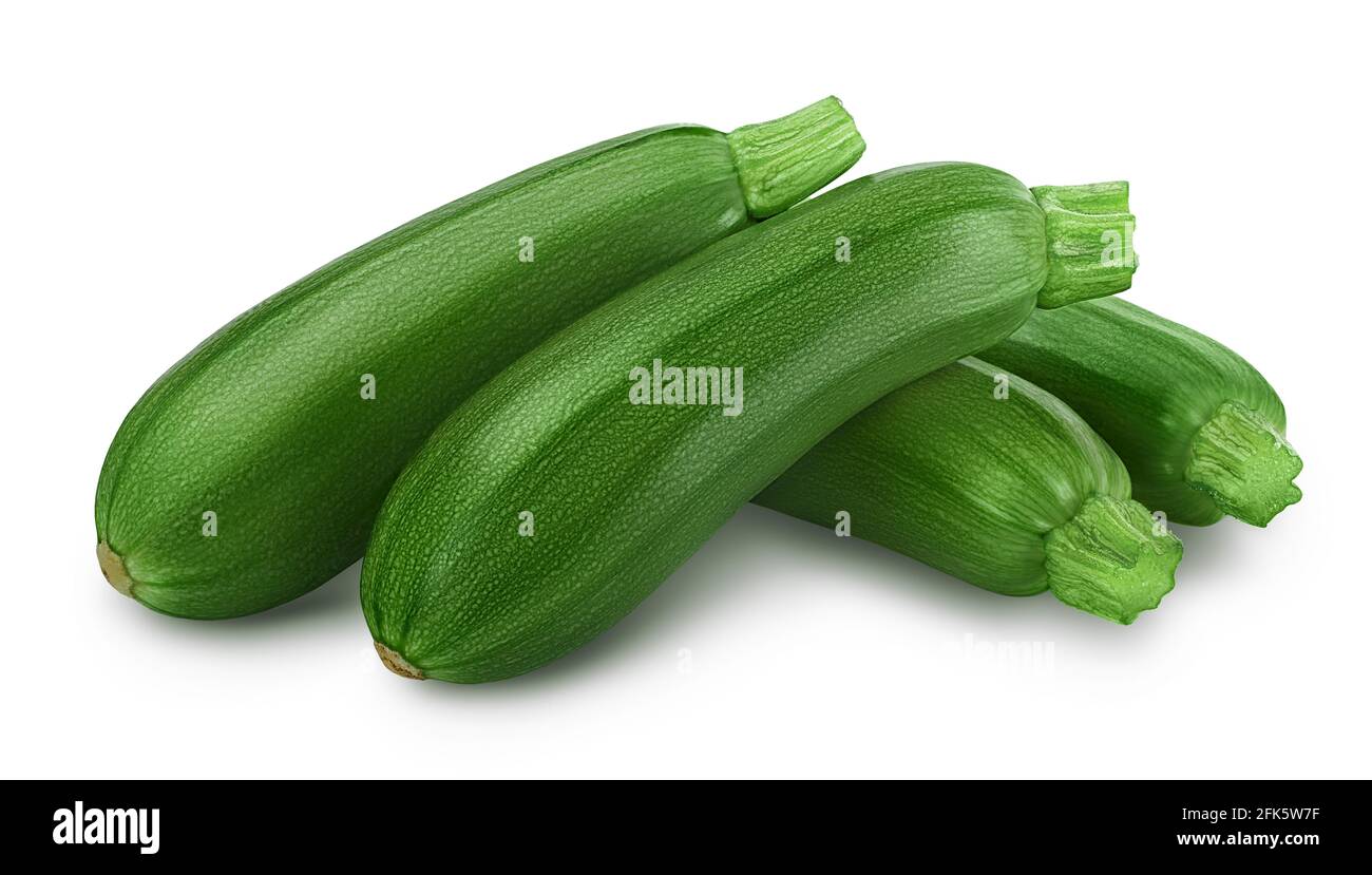 Fresh whole zucchini isolated on white background with clipping path ...