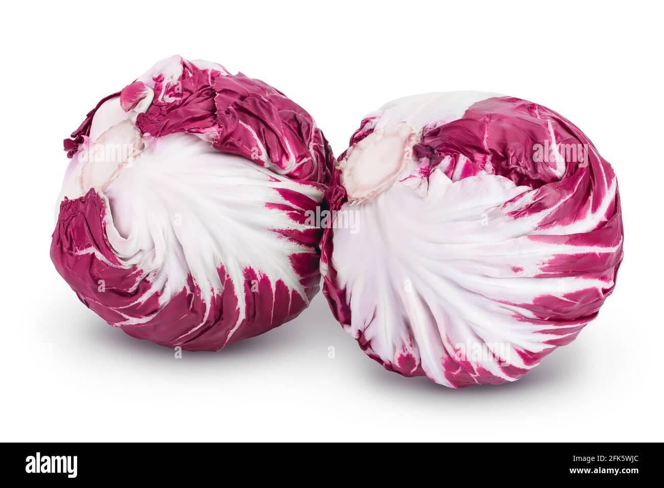 Fresh red radicchio salad isolated on white background with clipping ...