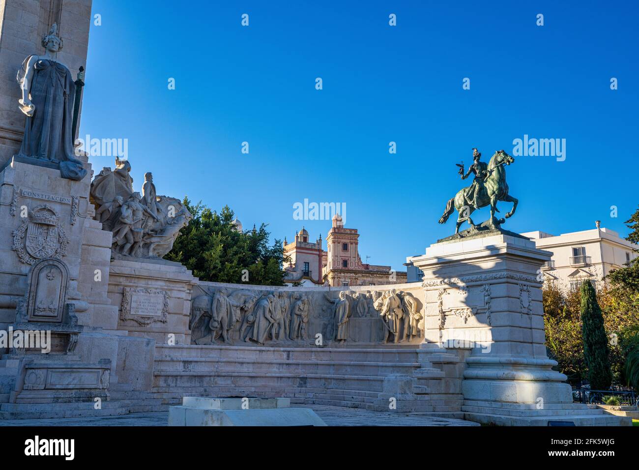 Monumento a la Constitucion de 1812, Cadiz, Andalucia in Spain Stock ...