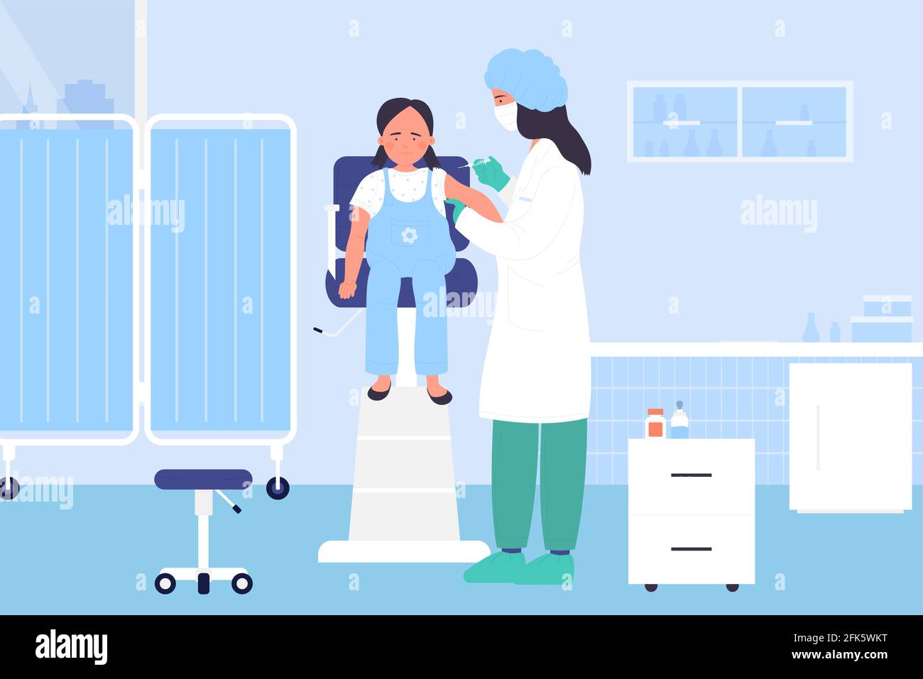 Children vaccination pediatrician Stock Vector Images - Alamy