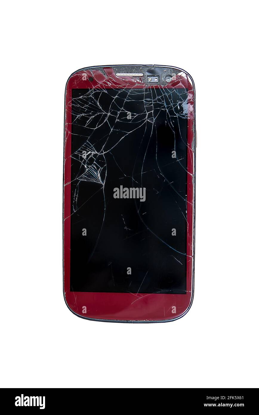 Front broken white crash Cut Out Stock Images & Pictures - Alamy