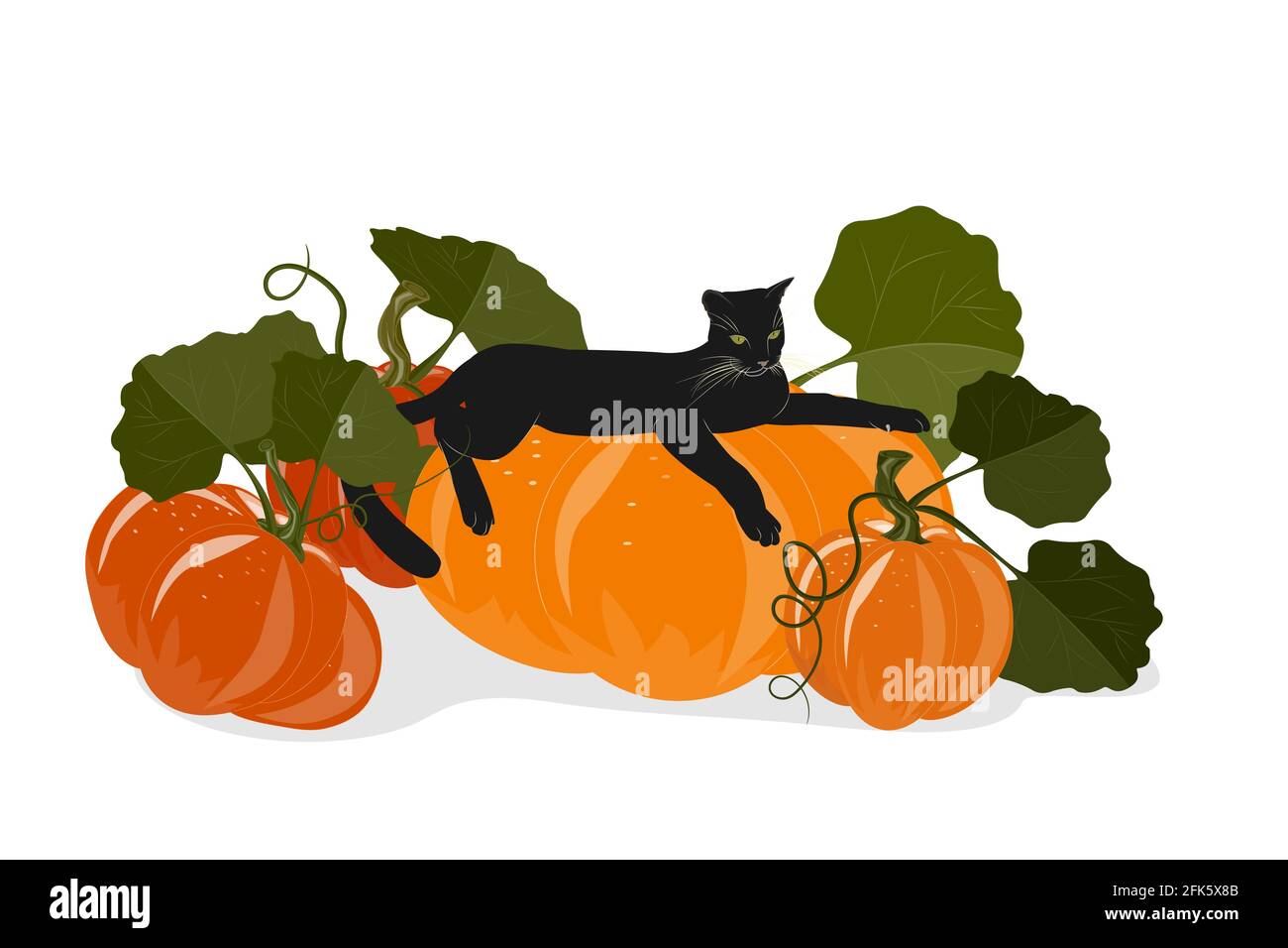 Large Halloween Cat Clip Art