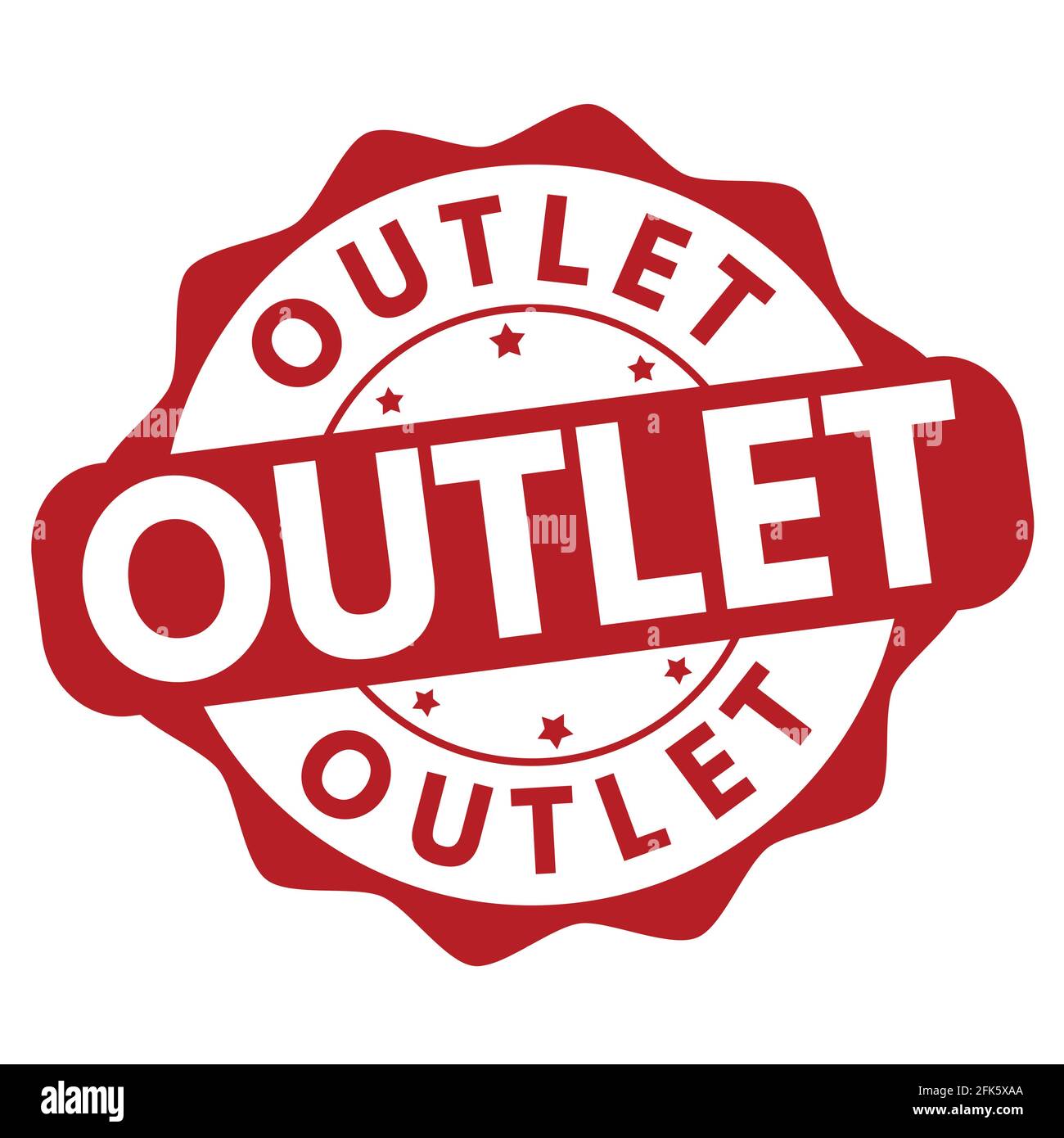 Outlet sign or stamp on white background, vector illustration Stock ...